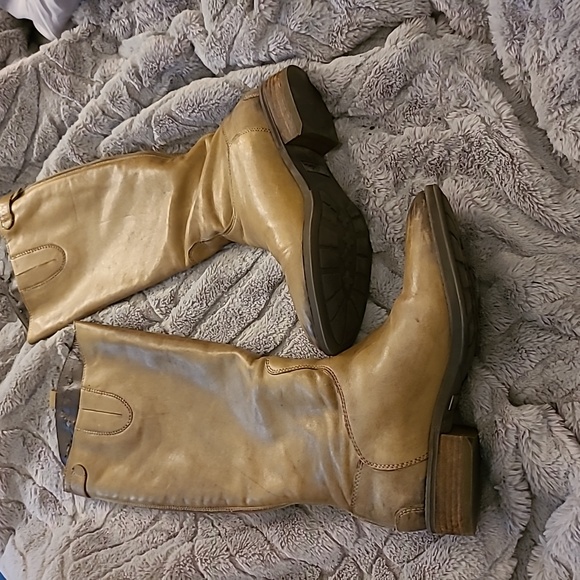 Sam Edelman | Shoes | Sam Edelman Size 75 M Tan Olive Green Leather ...